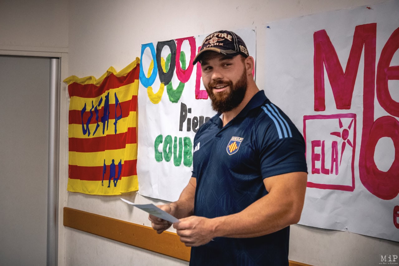 À Perpignan, ce rugbyman de l'USAP fait la dictée au profit d'ELA